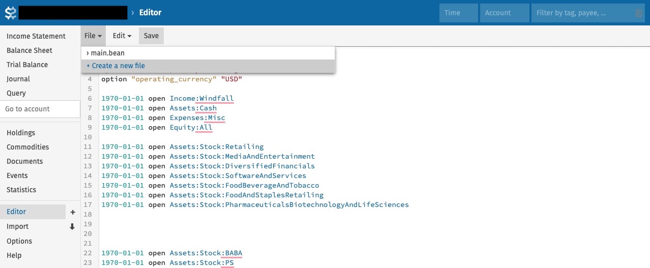 Multi file For One Ledger Beancount io